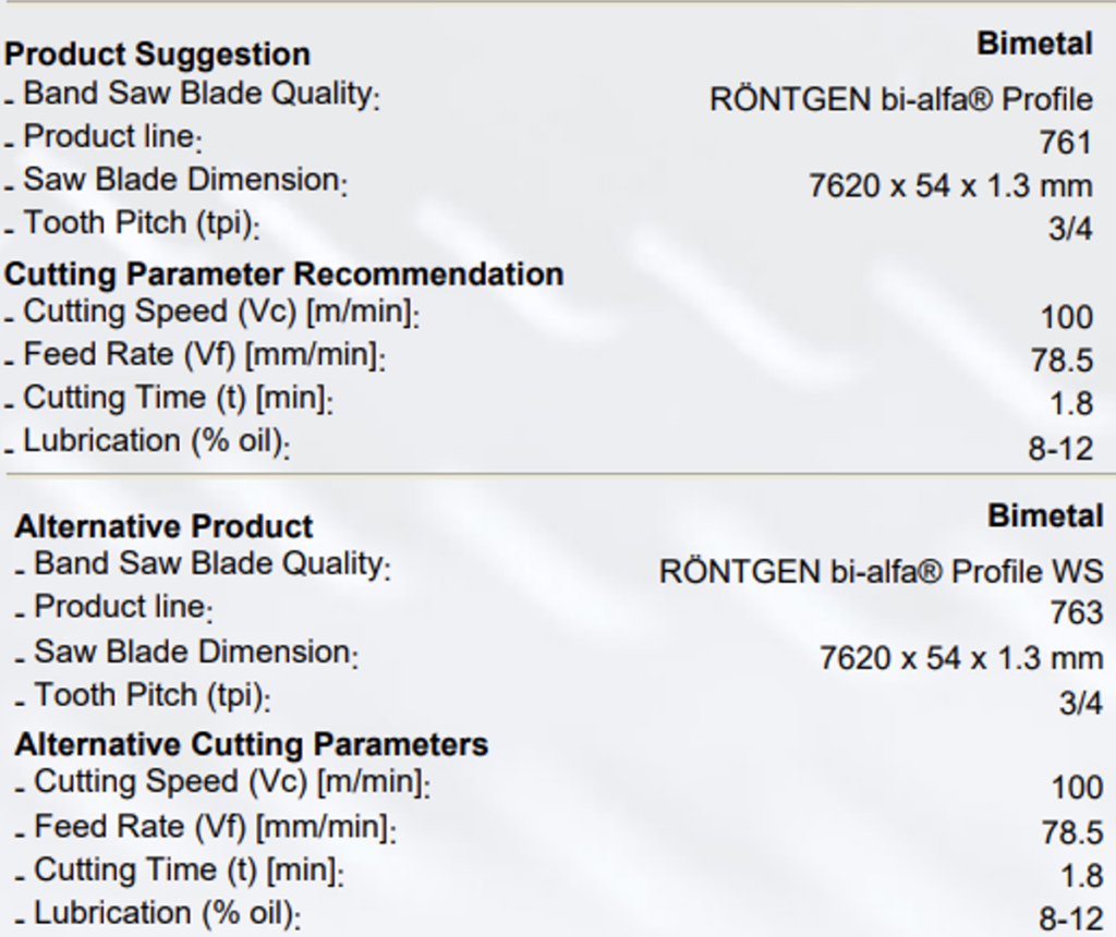 KR Saws | The Roentgen feed and speed calculator - KR Saws